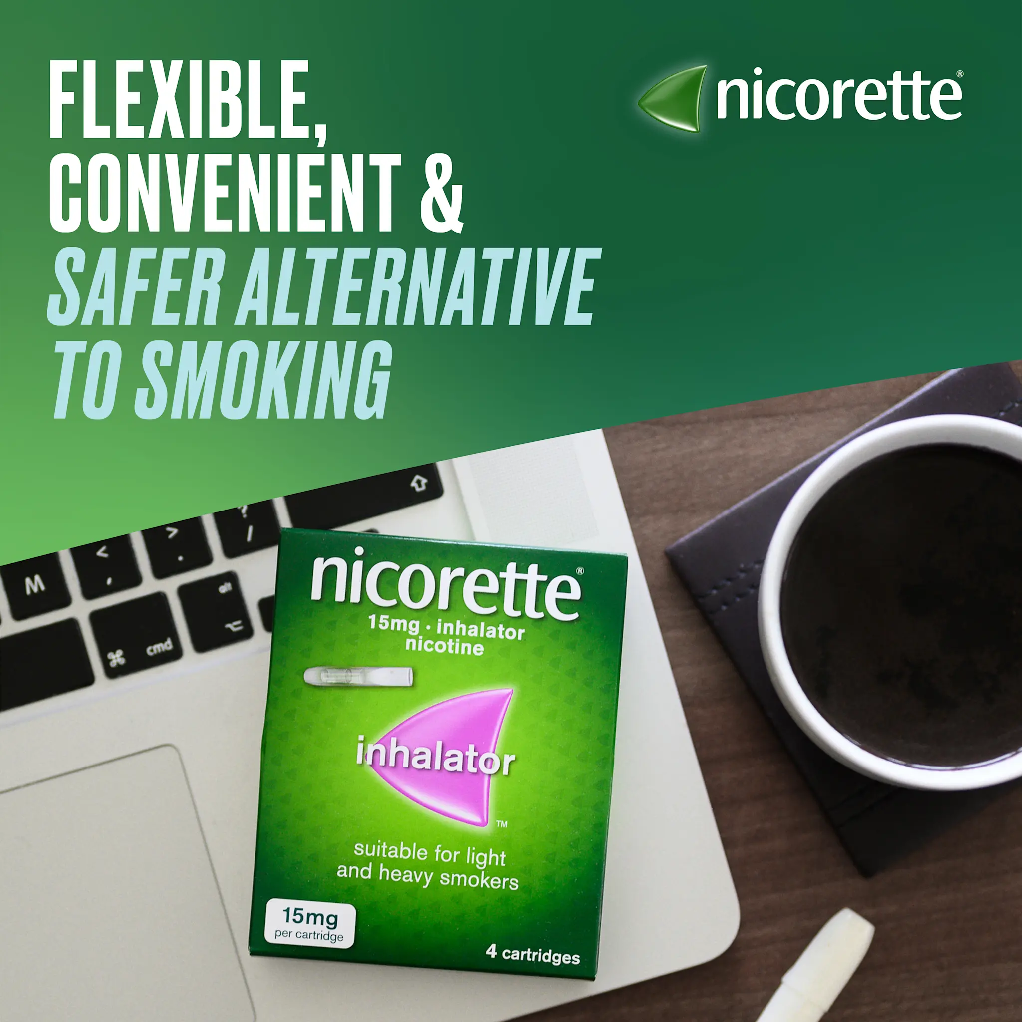 Nicorette® Inhalator 15mg, 36's | NICORETTE®