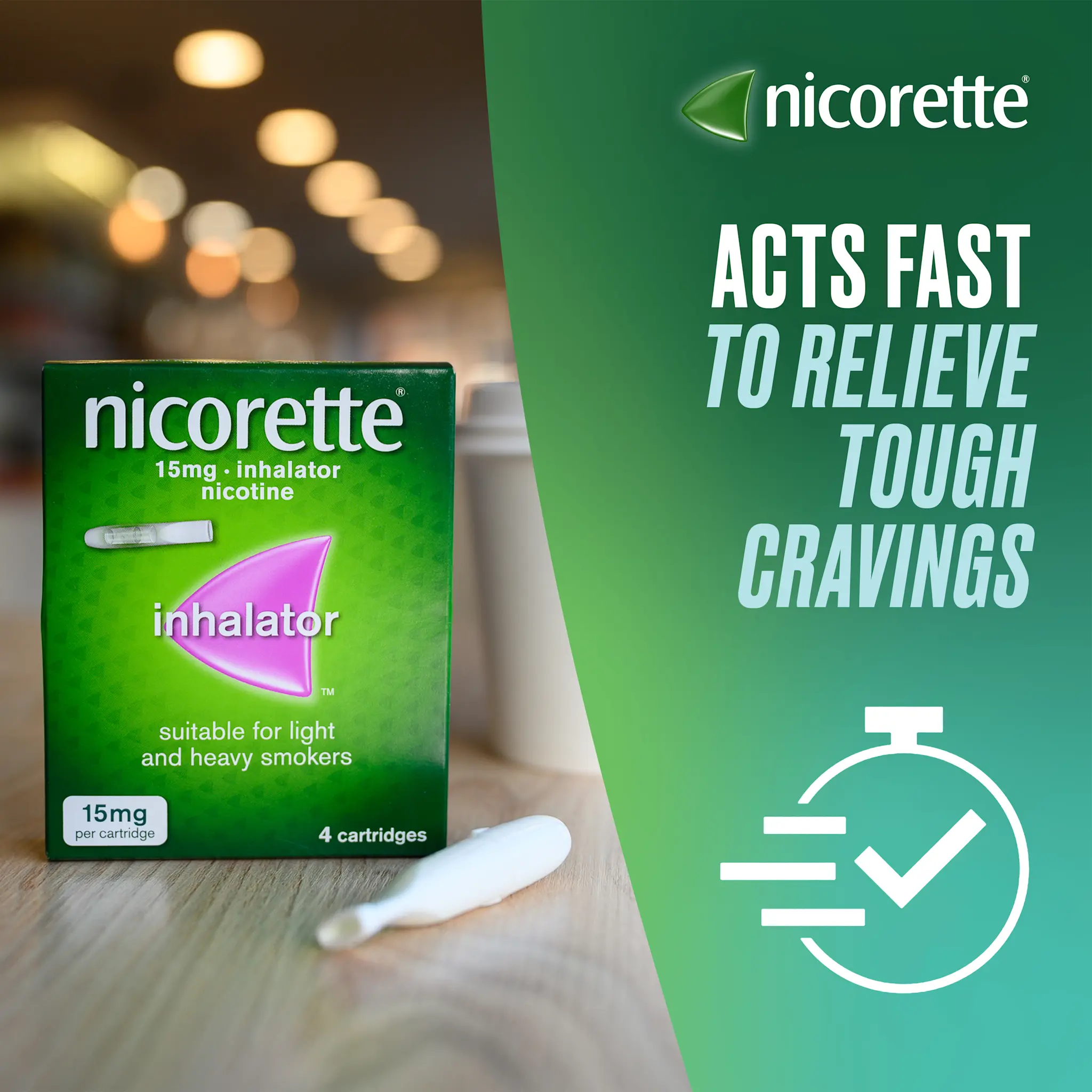 Nicorette® Inhalator 15mg, 36's | NICORETTE®