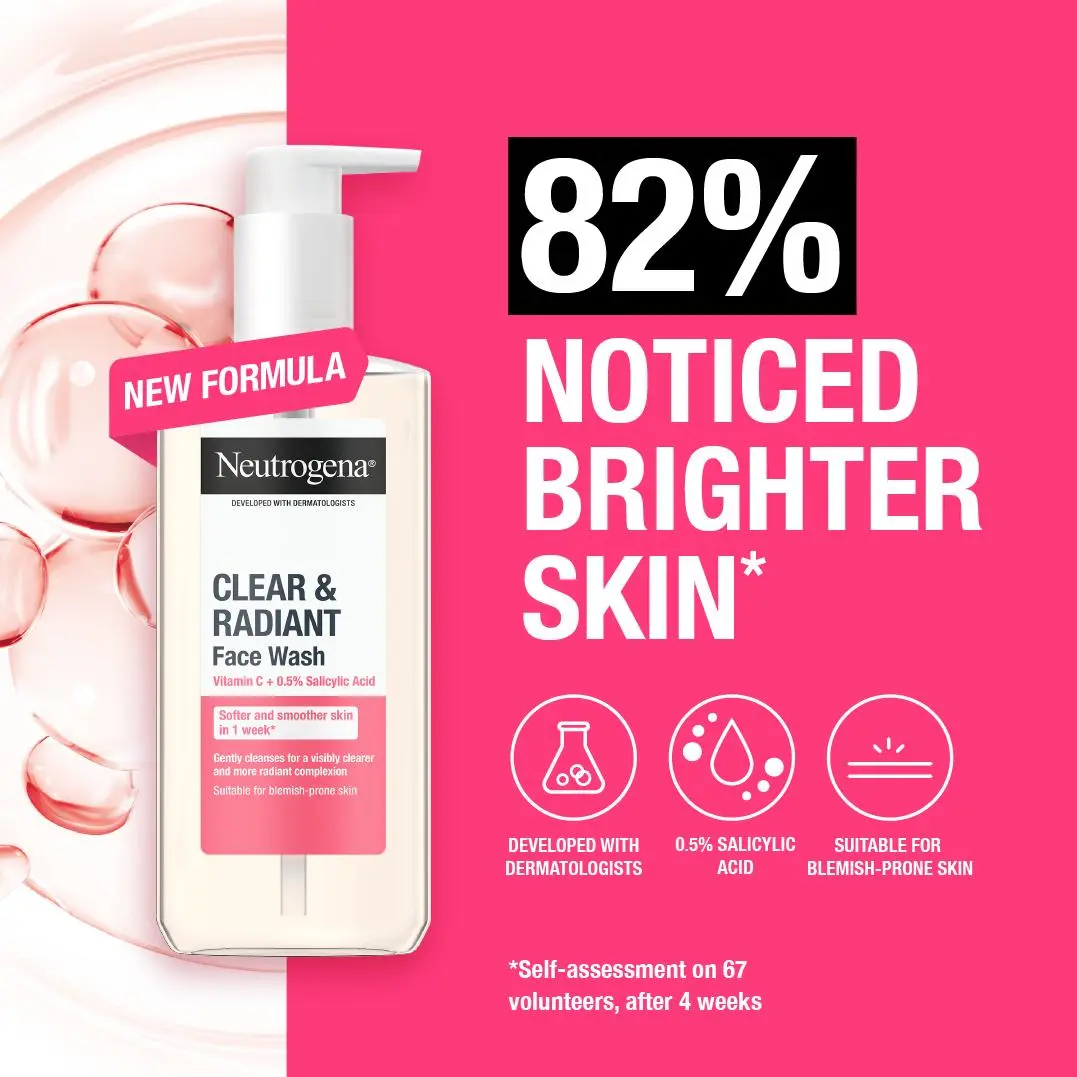 Neutrogena® Clear & Radiant Face Wash with Vitamin C