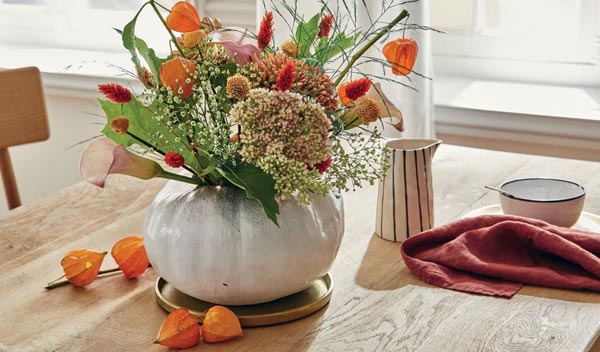 Créer une composition florale avec une citrouille - Jardiland