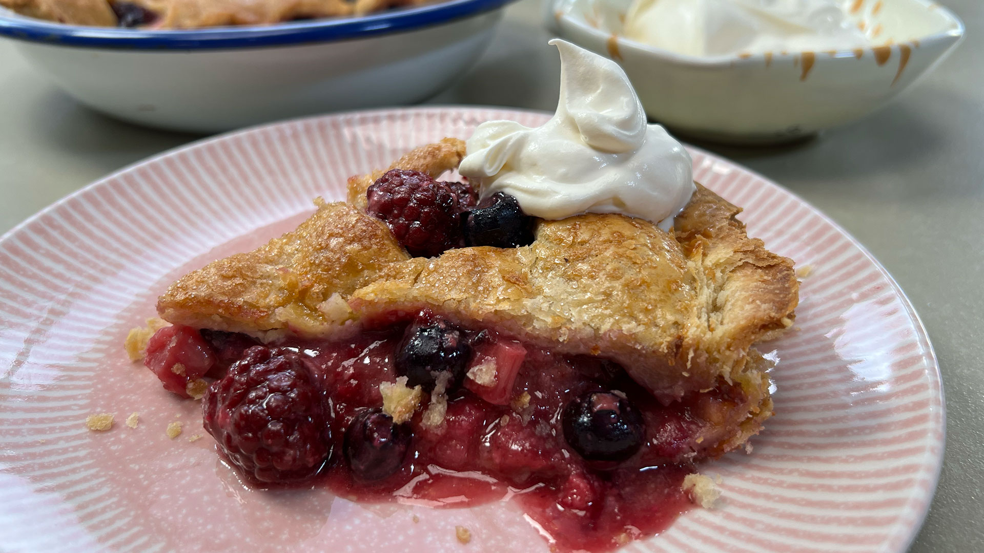 Rhubarb And Berry Plate Pie | John and Lisa's Weekend Kitchen
