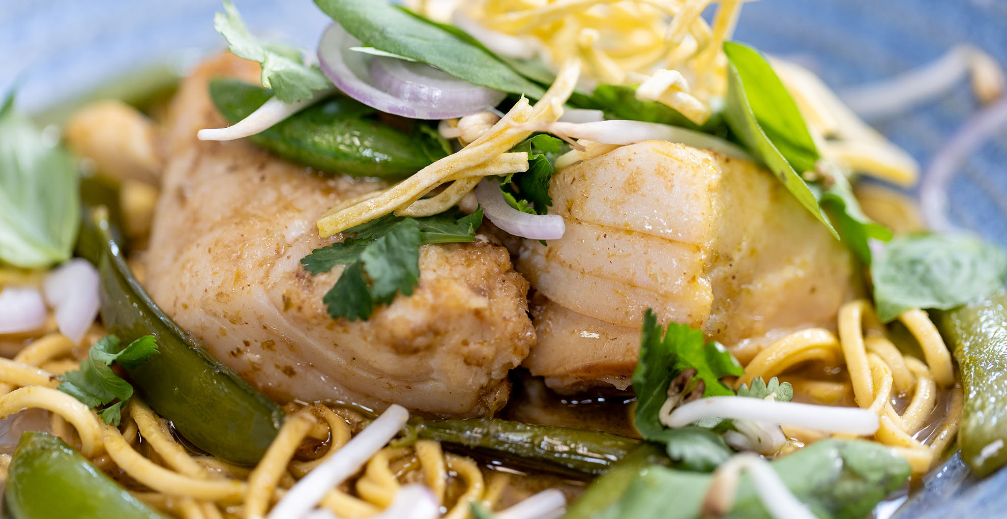 Thai Green Curry with Cod & Noodles. | John and Lisa's Weekend Kitchen