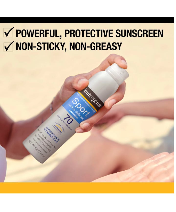Sport Active Defense Sunscreen Spray SPF 70| Neutrogena®