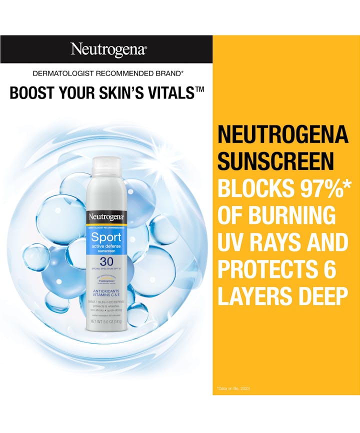 Sport Active Defense Sunscreen Spray SPF 30 | Neutrogena®