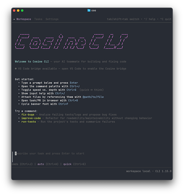 Getting Started with the Cosine CLI