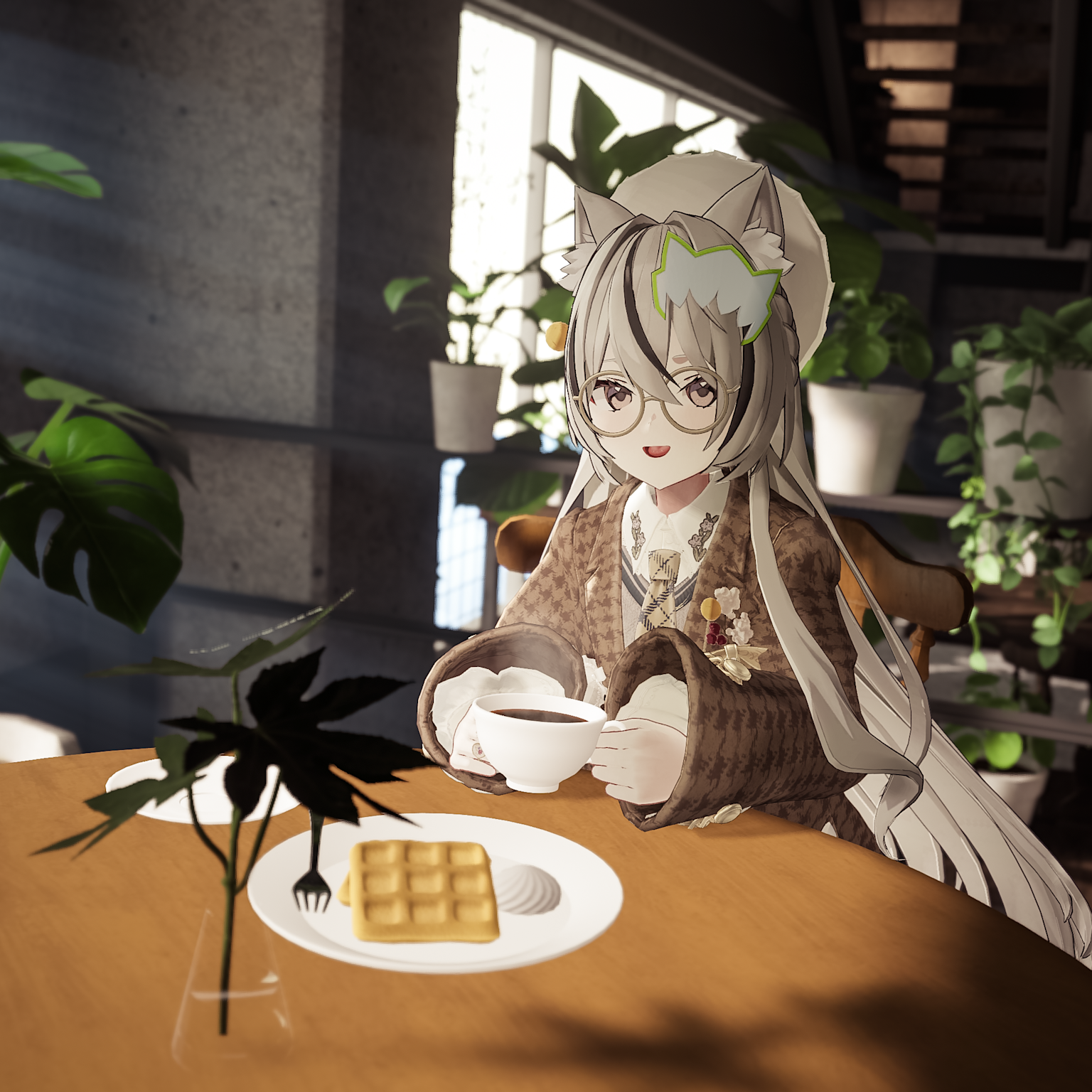 Introducing our newest original VRChat-ready 3D model Wolfchan! Download the avatar data for the ...