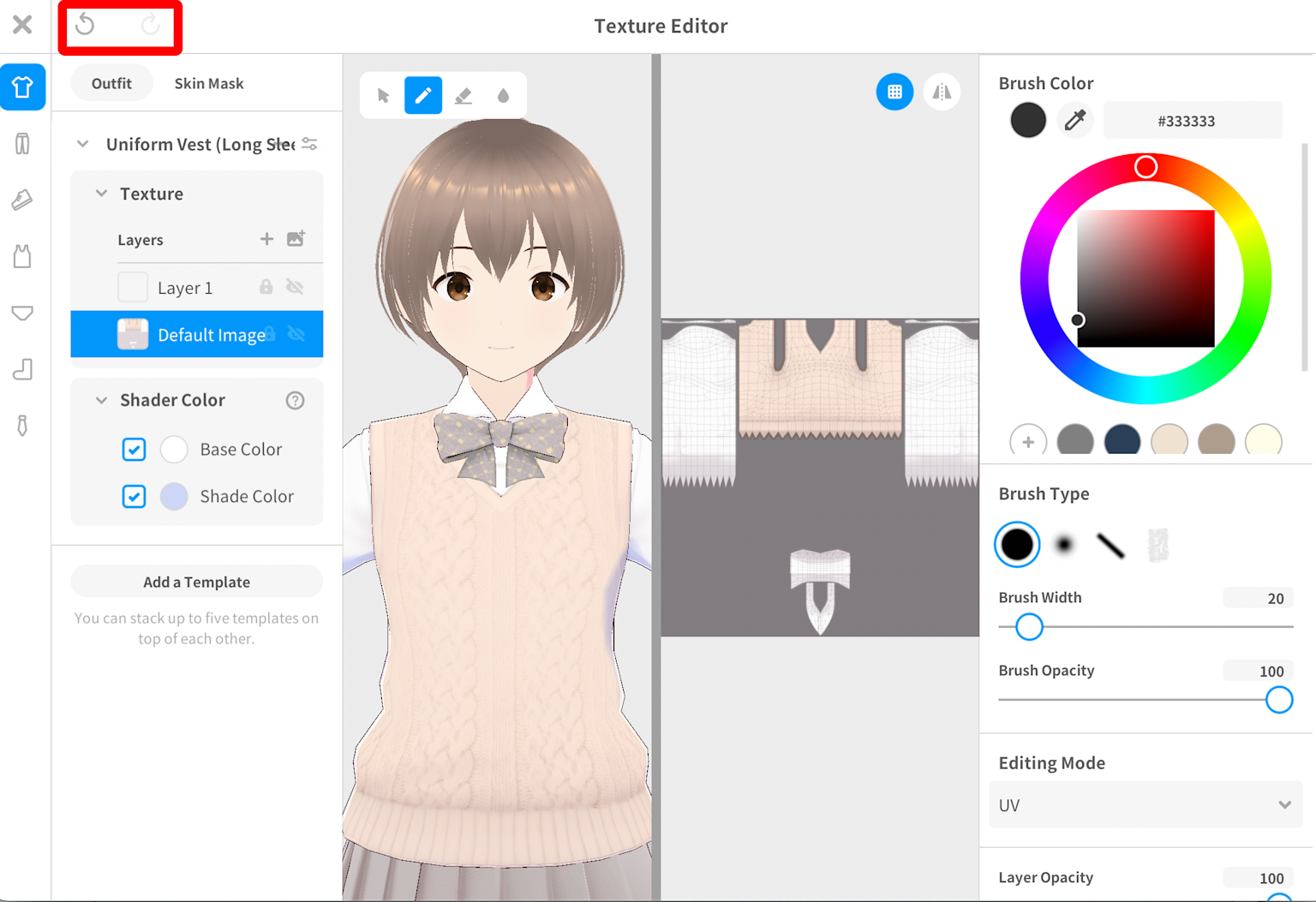 [v1.22.1] Added Undo and Redo buttons to the editor tabs, etc.