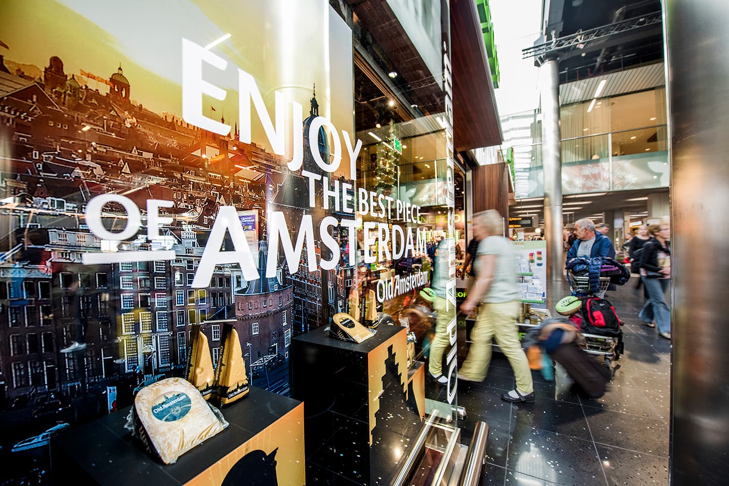 Schiphol Advertising - Old Amsterdam campaign at Amsterdam Airport Schiphol
