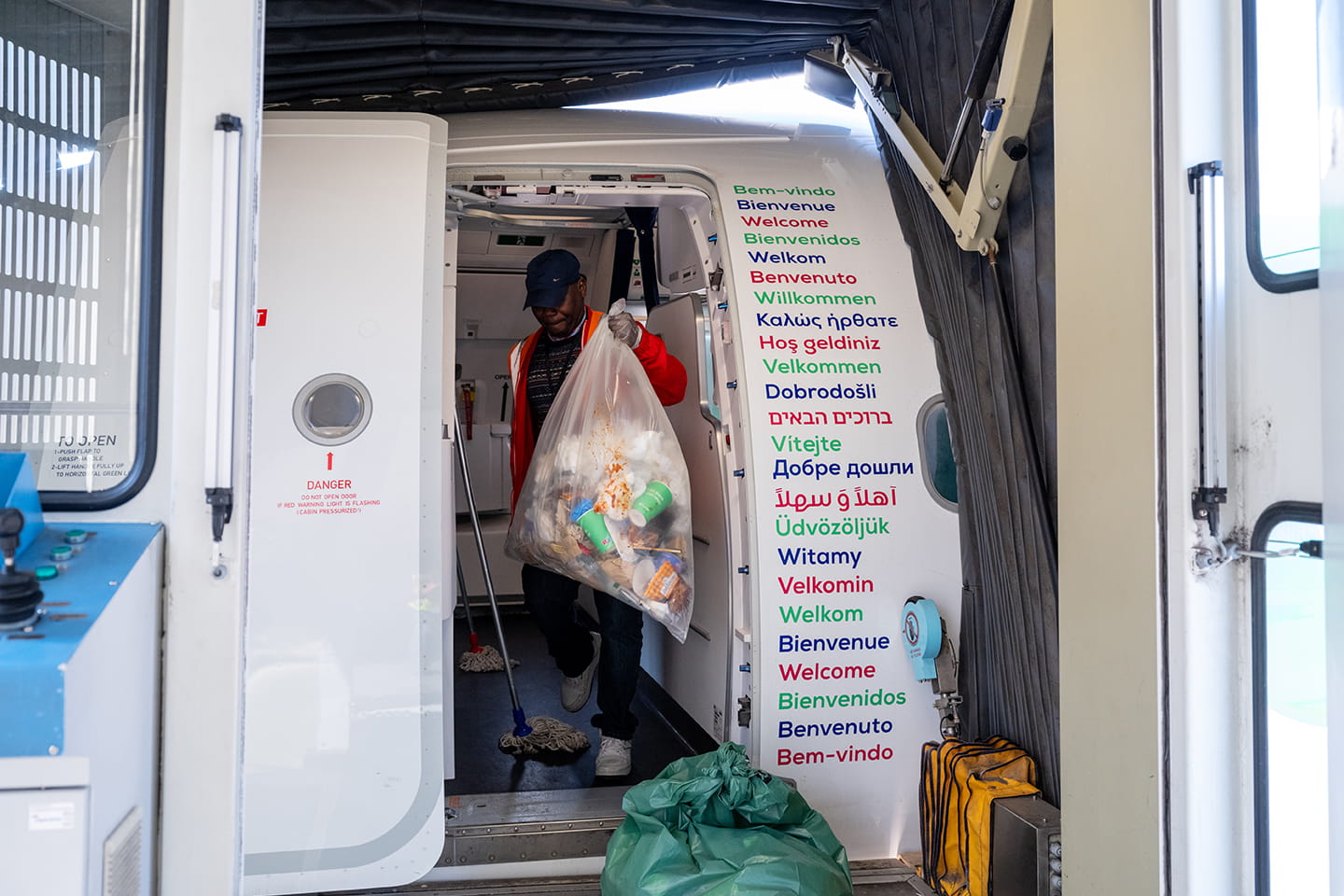 Improved separation of aircraft waste