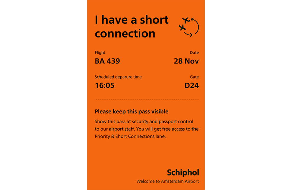 Schiphol | Increase NPS and passenger spend with itineraries