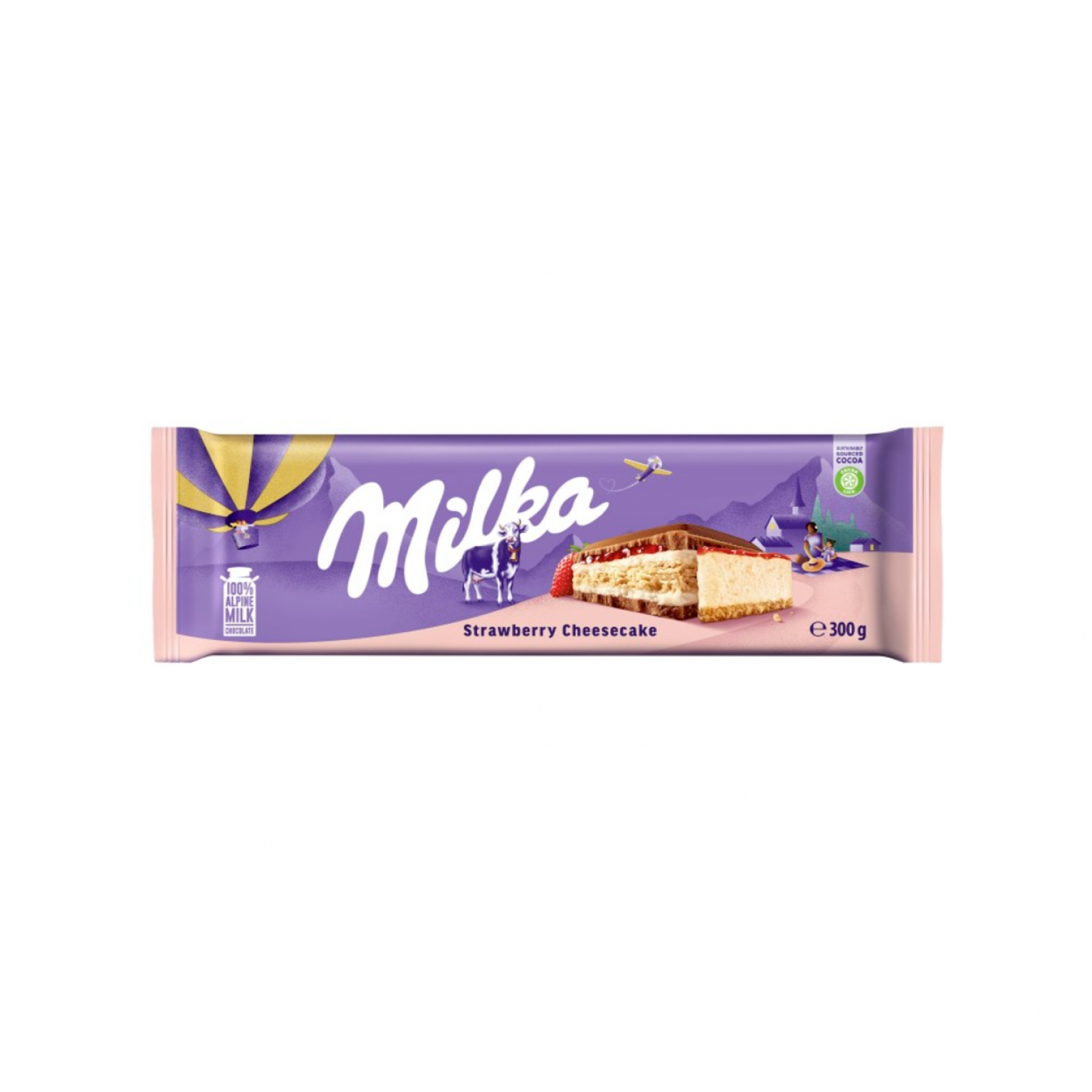 Schiphol | Milka Tablet Strawberry Cheesecake 300g