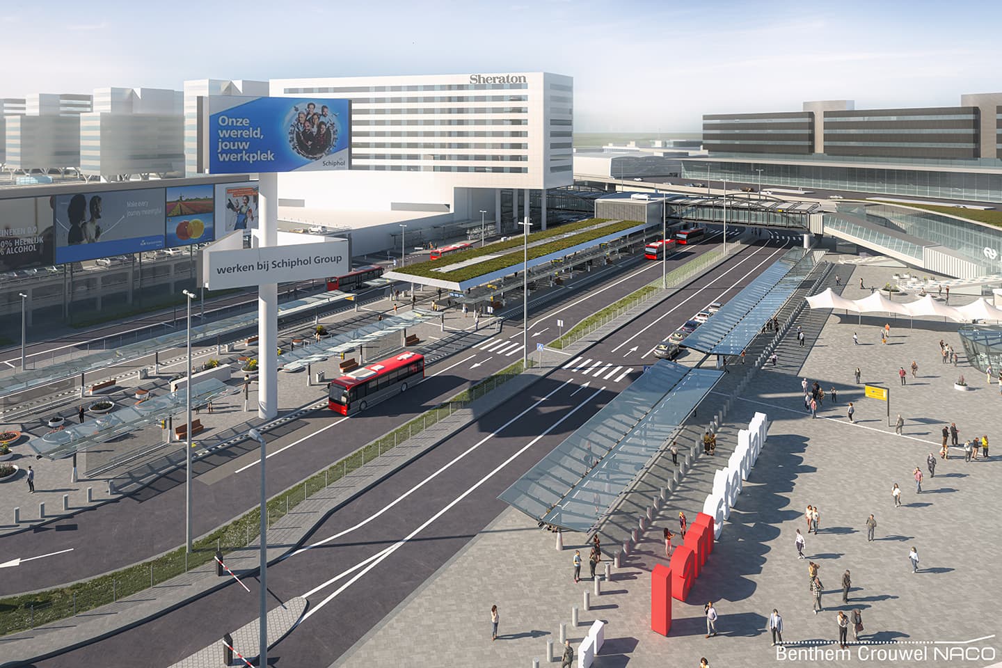 Bus stops at different location to make construction possible