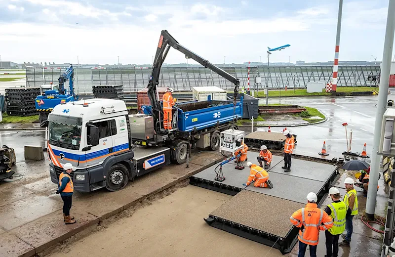 New road made of recycled plastic opens