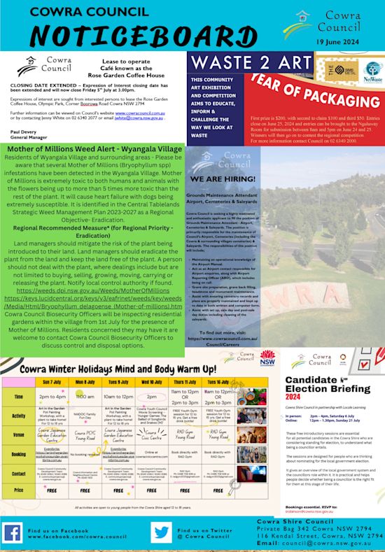 What's On in Cowra | The Cowra Phoenix - Cowra Region News and Current ...