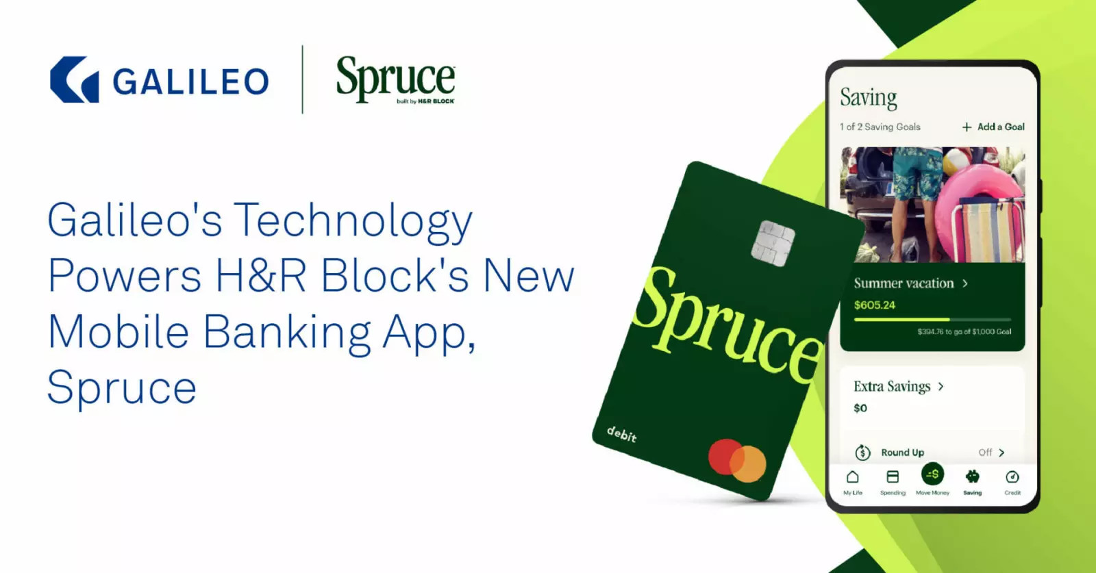 Galileo's Technology Powers H&R Block's New Mobile Banking App, Spruce