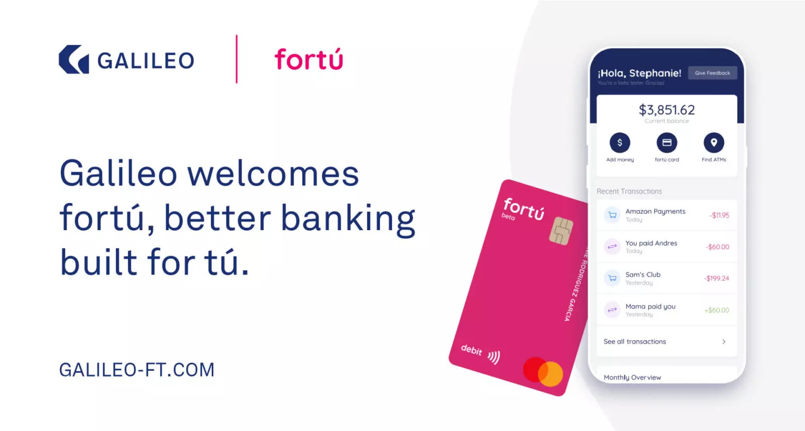 Galileo impulsa la fintech latina Fortú