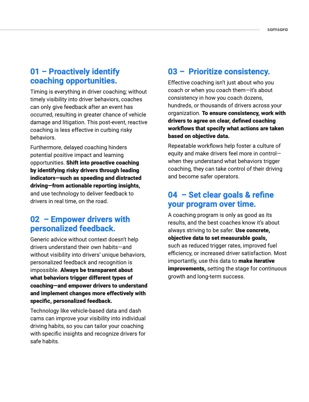 Driver Coaching: Best Practices & Frameworks for Success - Samsara