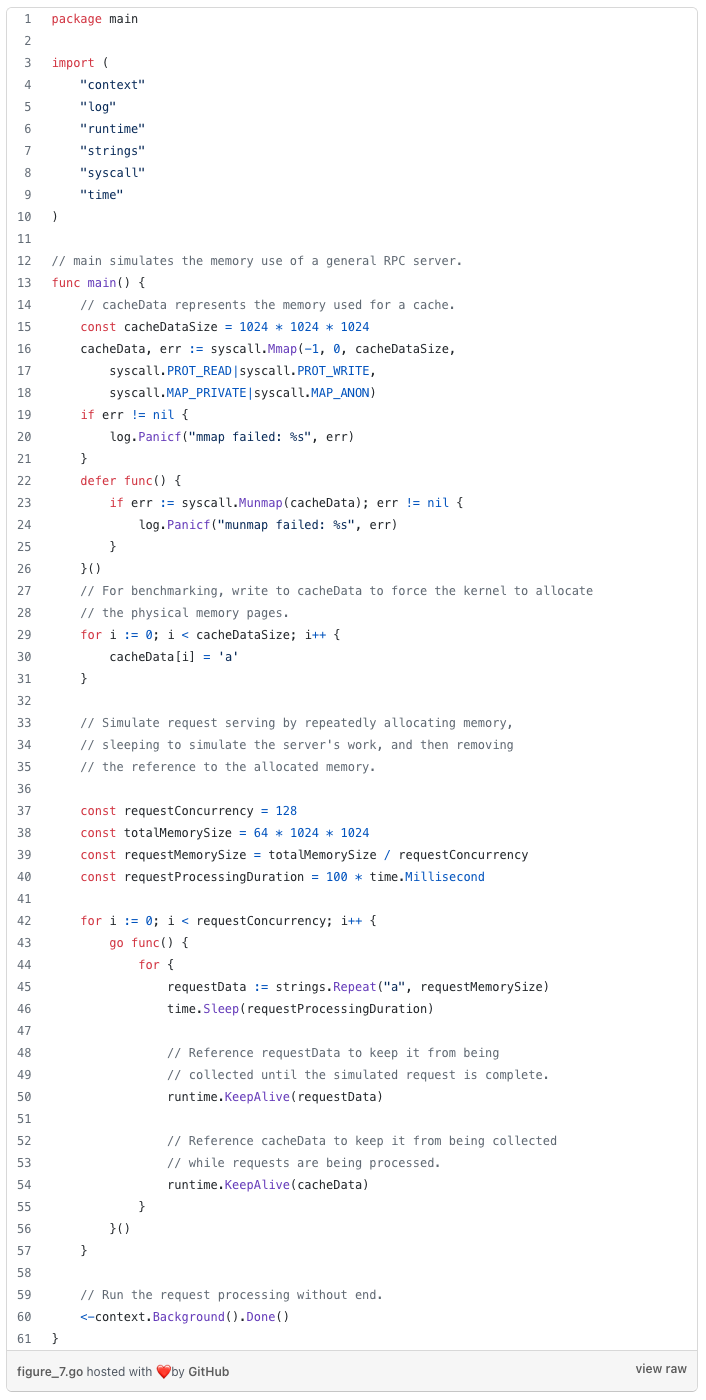 Reducing Costs for Large Caches in Go