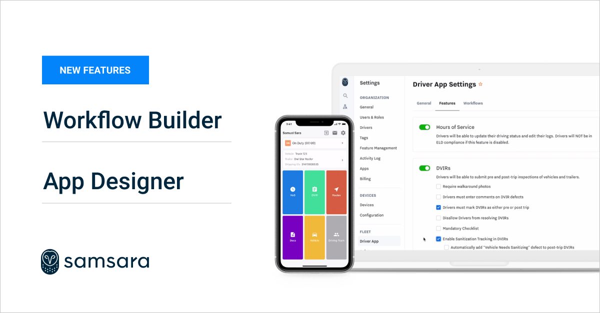 New tools to customize the Samsara Driver App