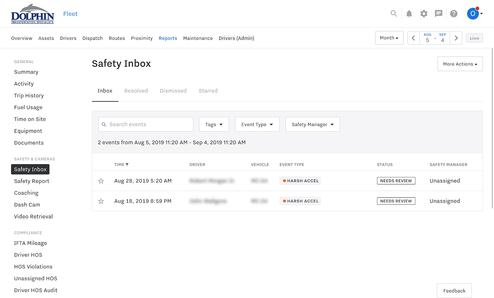 Dolphin Transportation - Samsara
