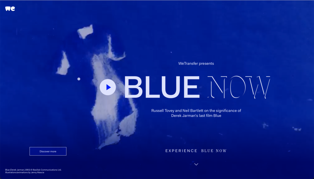 WeTransfer launches BLUE NOW