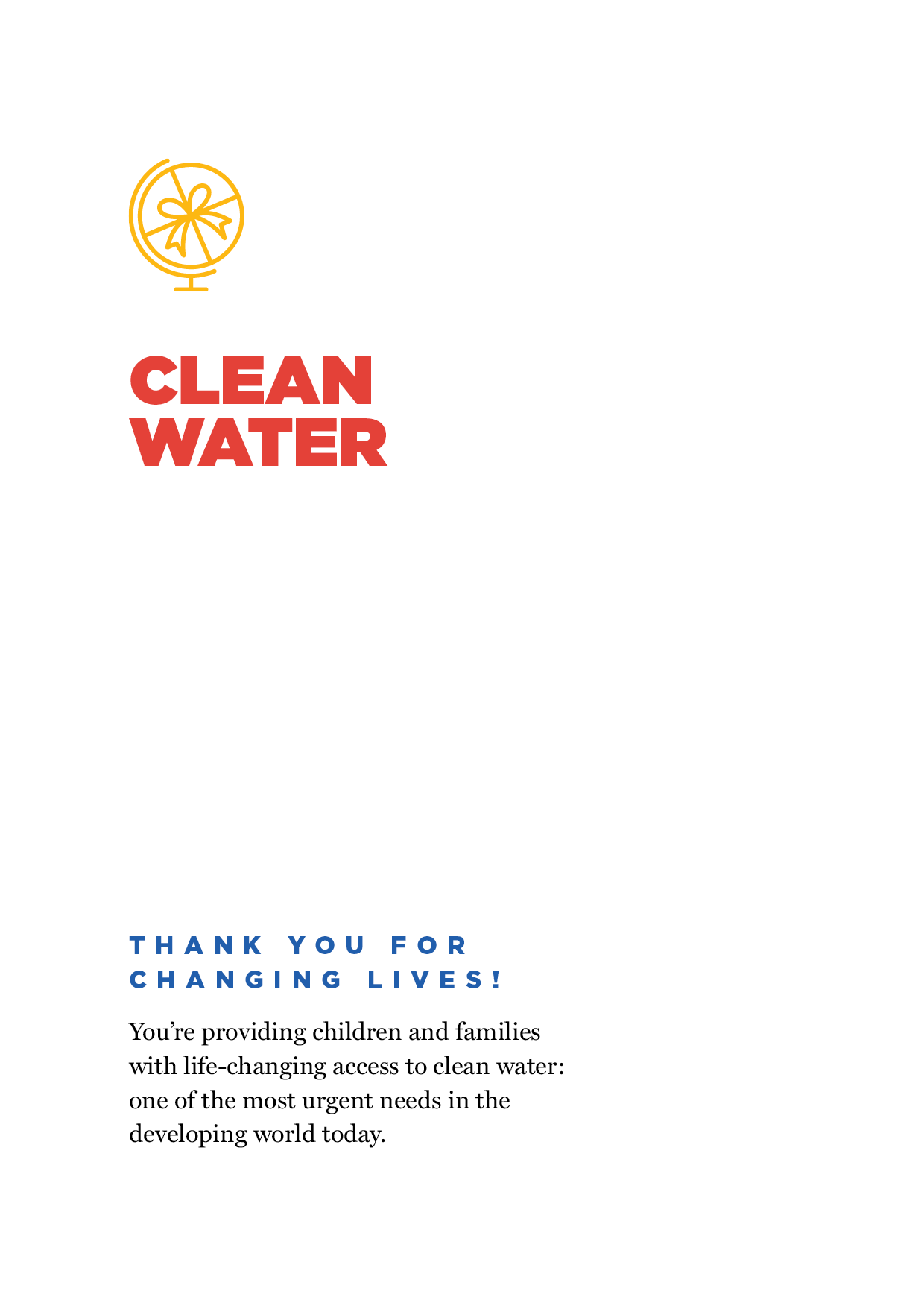 Clean Water - Gifts of Compassion | Compassion Australia