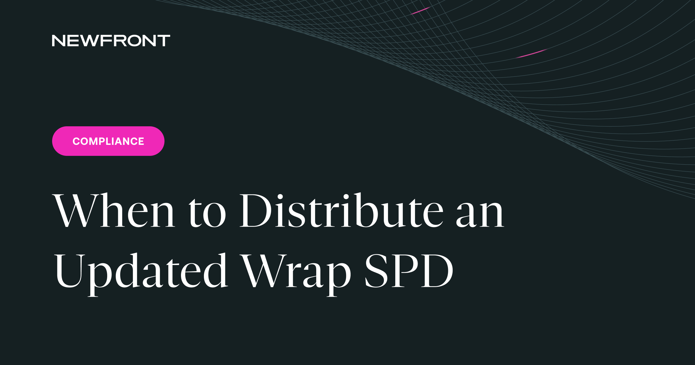 When to Distribute an Updated Wrap SPD
