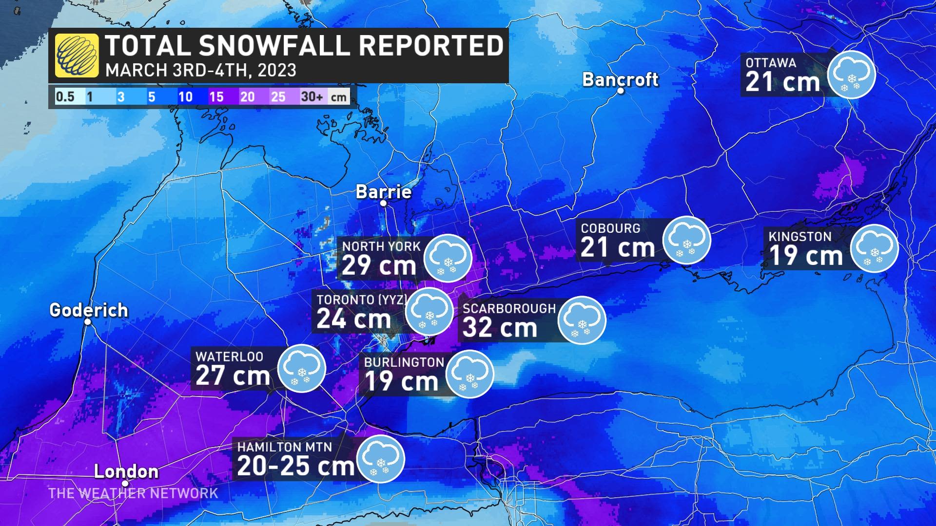 Snow-powered Ontario winter storm leaves hefty cleanup in its wake ...