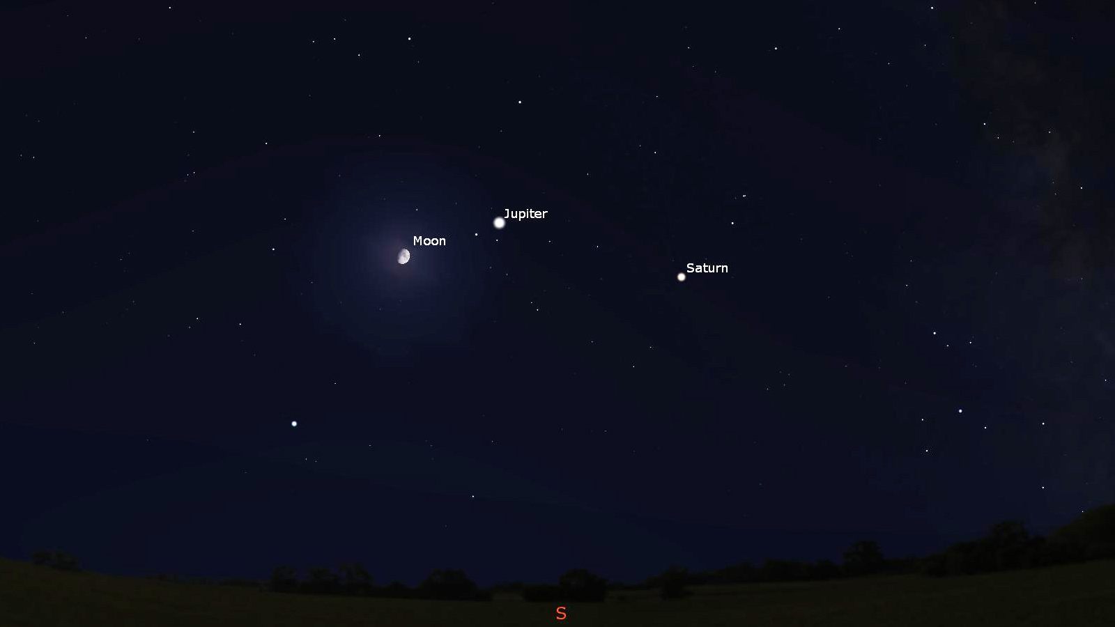 Jupiter In The Night Sky Tonight