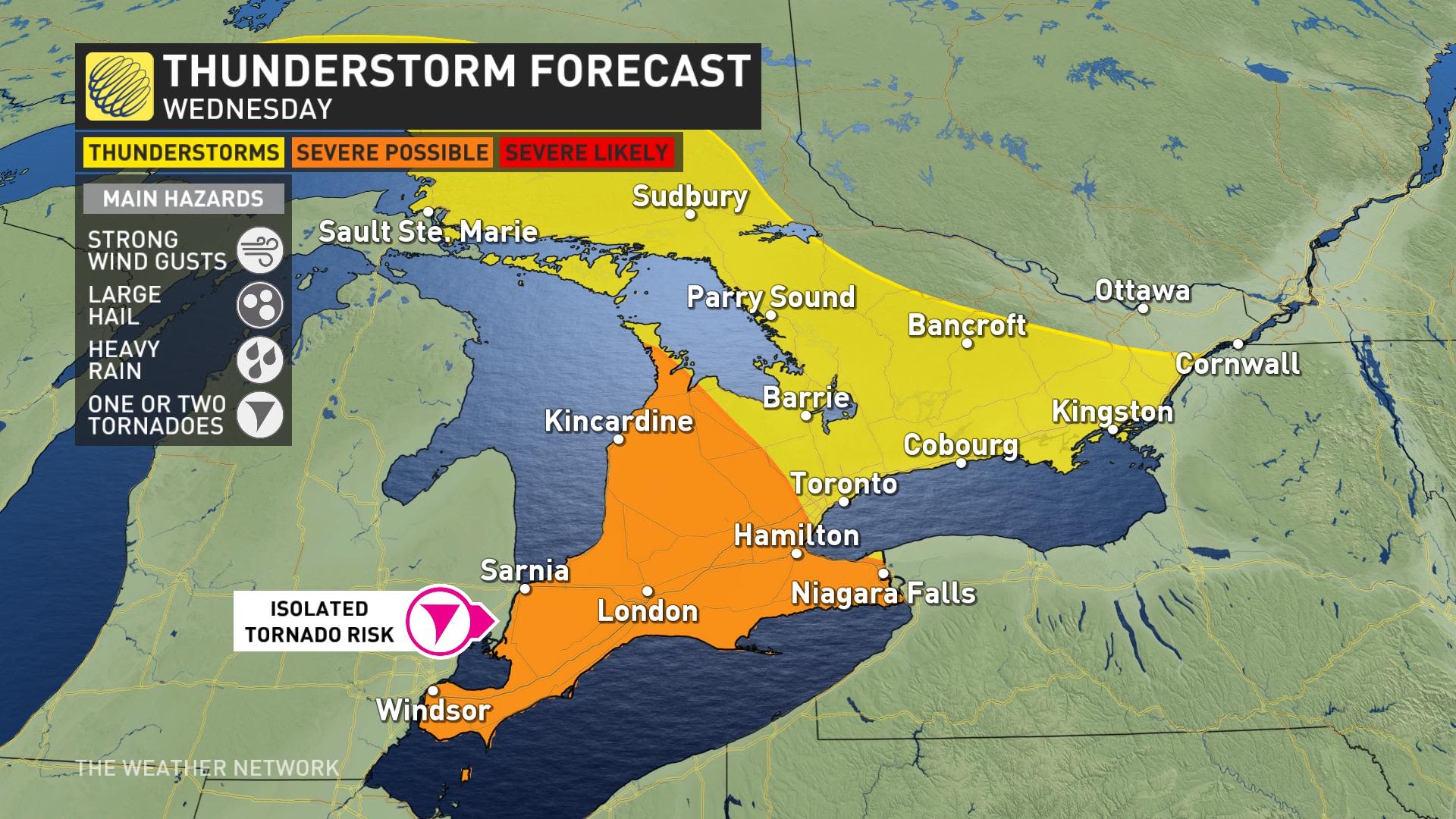 Elevated risk for severe storms in southern Ontario as warmth builds ...