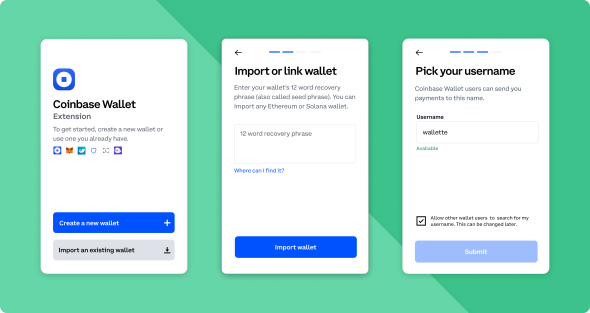Getting Started: Wallet Extension