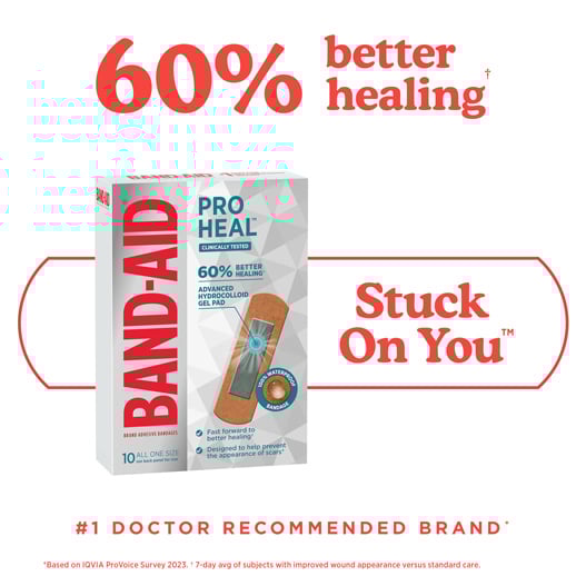 PRO HEAL Regular Bandages, 10 count | BAND-AID® Canada
