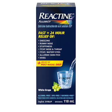 REACTINE® | 24 Hour Allergy Symptom Relief Products