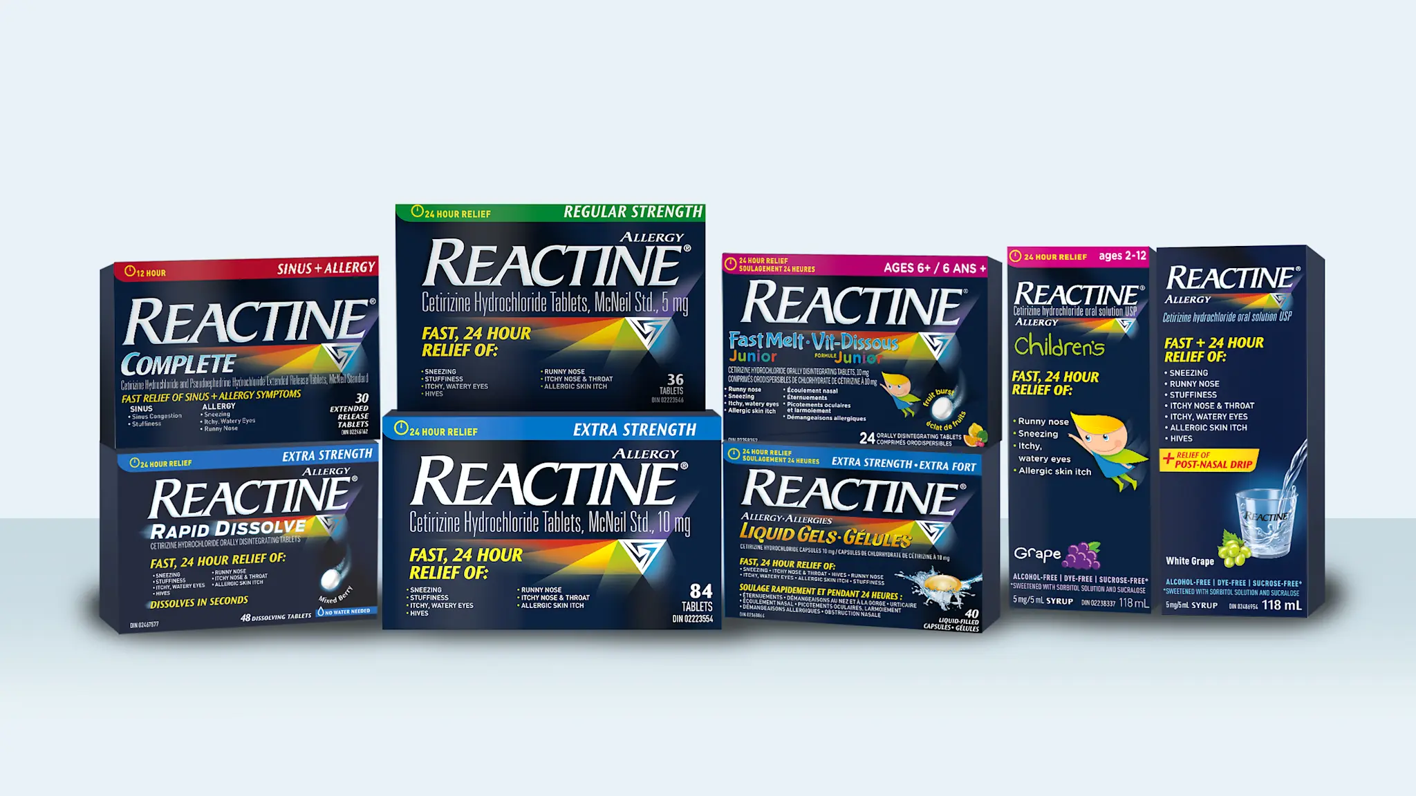 REACTINE® | 24 Hour Allergy Symptom Relief Products