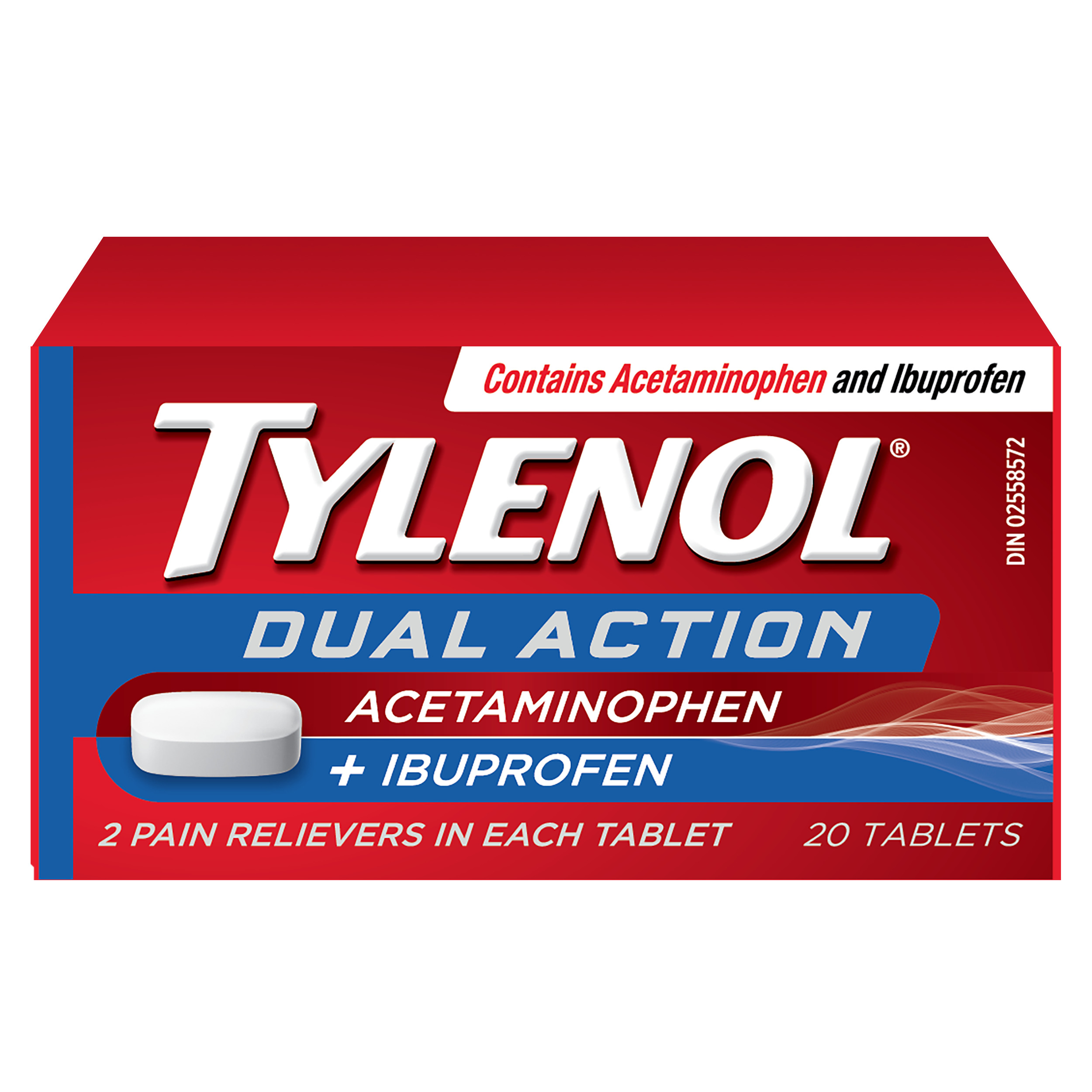 TYLENOL DUAL ACTION™ Acetaminophen + Ibuprofen Fast effective pain ...