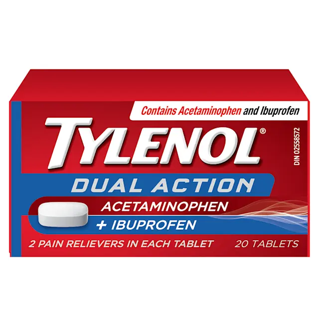 TYLENOL DUAL ACTION™ Acetaminophen + Ibuprofen Fast effective pain ...