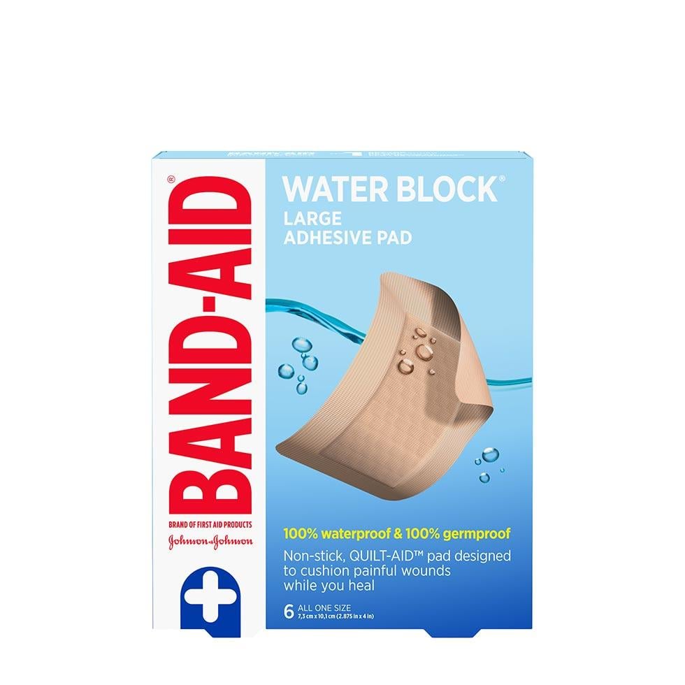 WATER BLOCK® Large Adhesive Pad, 6 Count | BAND-AID®
