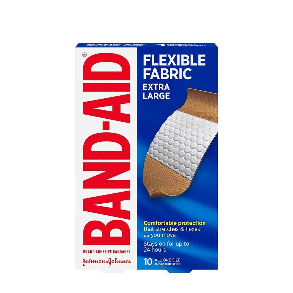 Flexible Fabric Extra Large Bandages, 10 count | BAND-AID®