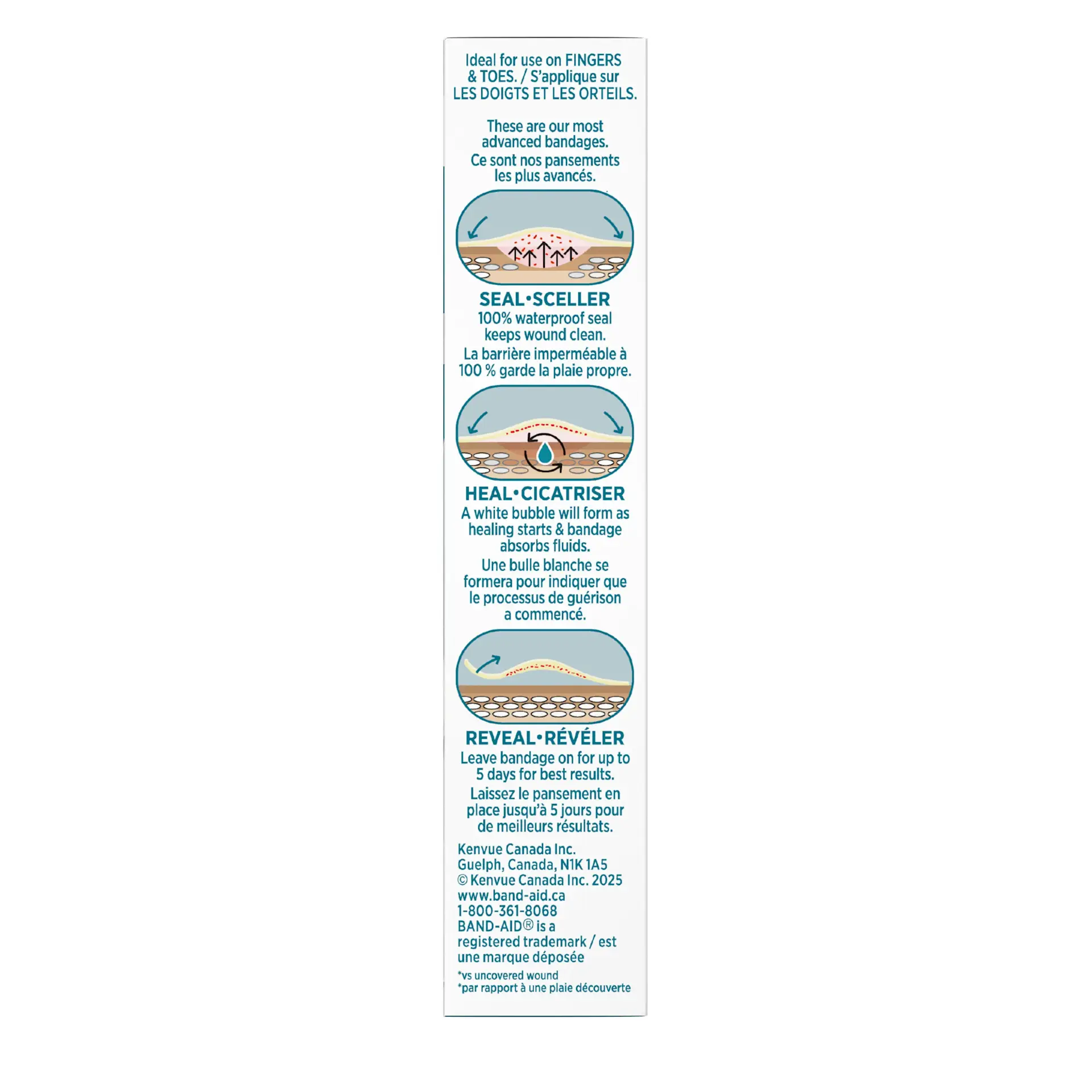 Hydro Seal™ Ultra-Thin Hydrocolloid Bandages for Fingers & Toes