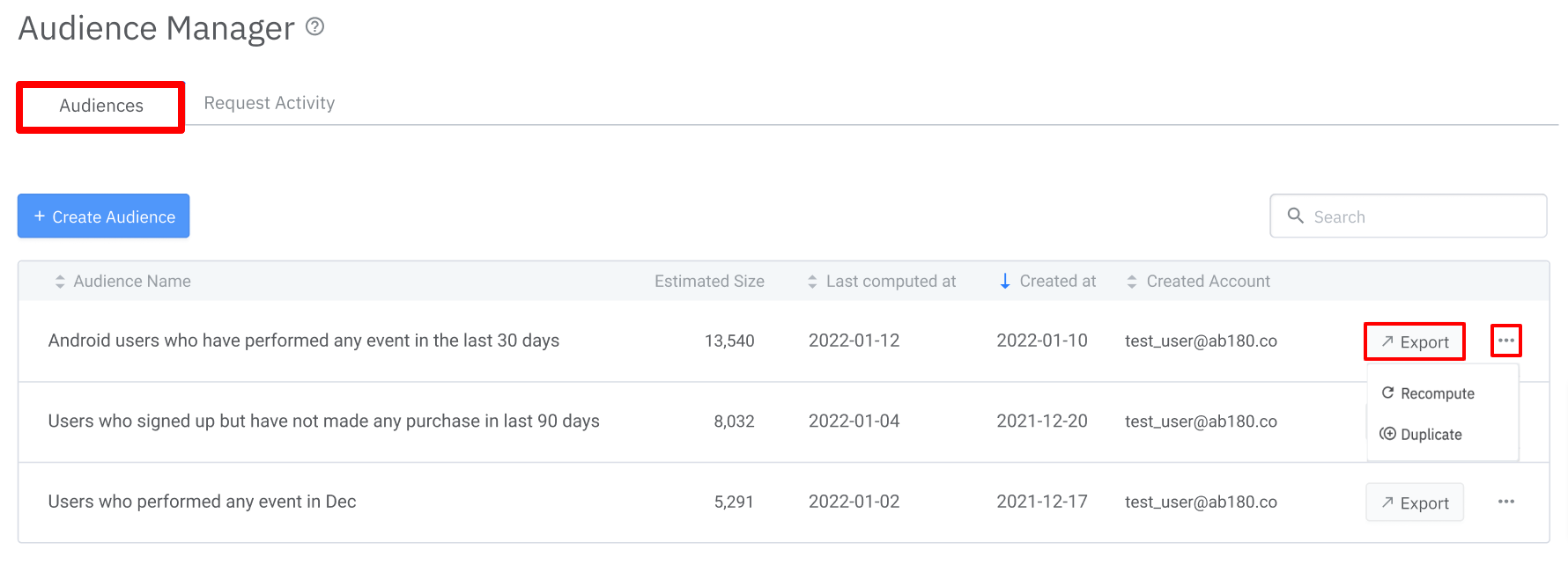 Audience Manager | Airbridge Help Center