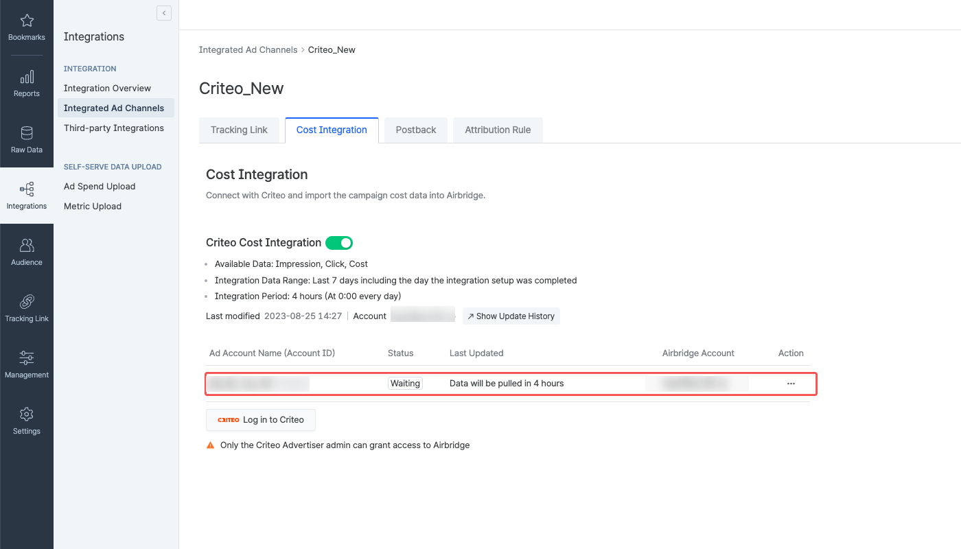 Criteo | Airbridge Help Center