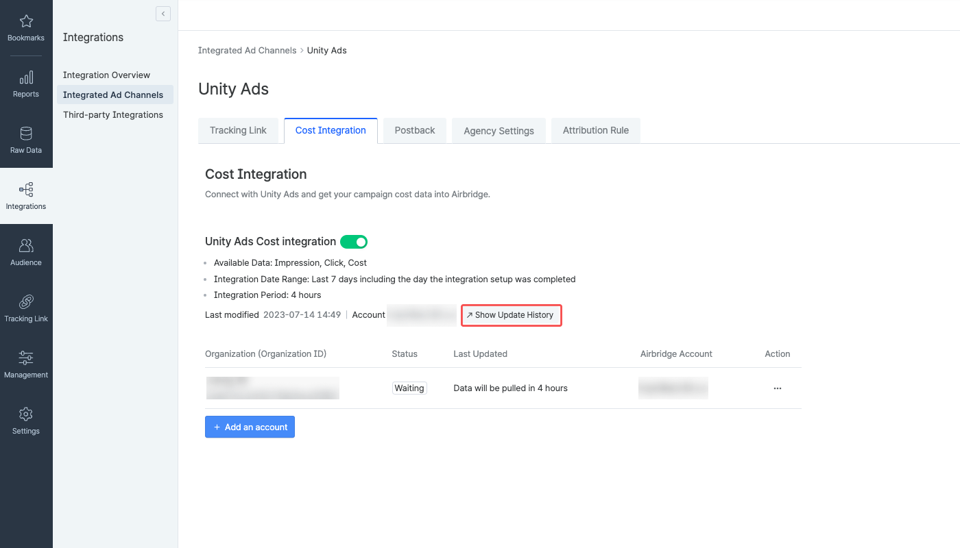 Unity Ads | Airbridge Help Center