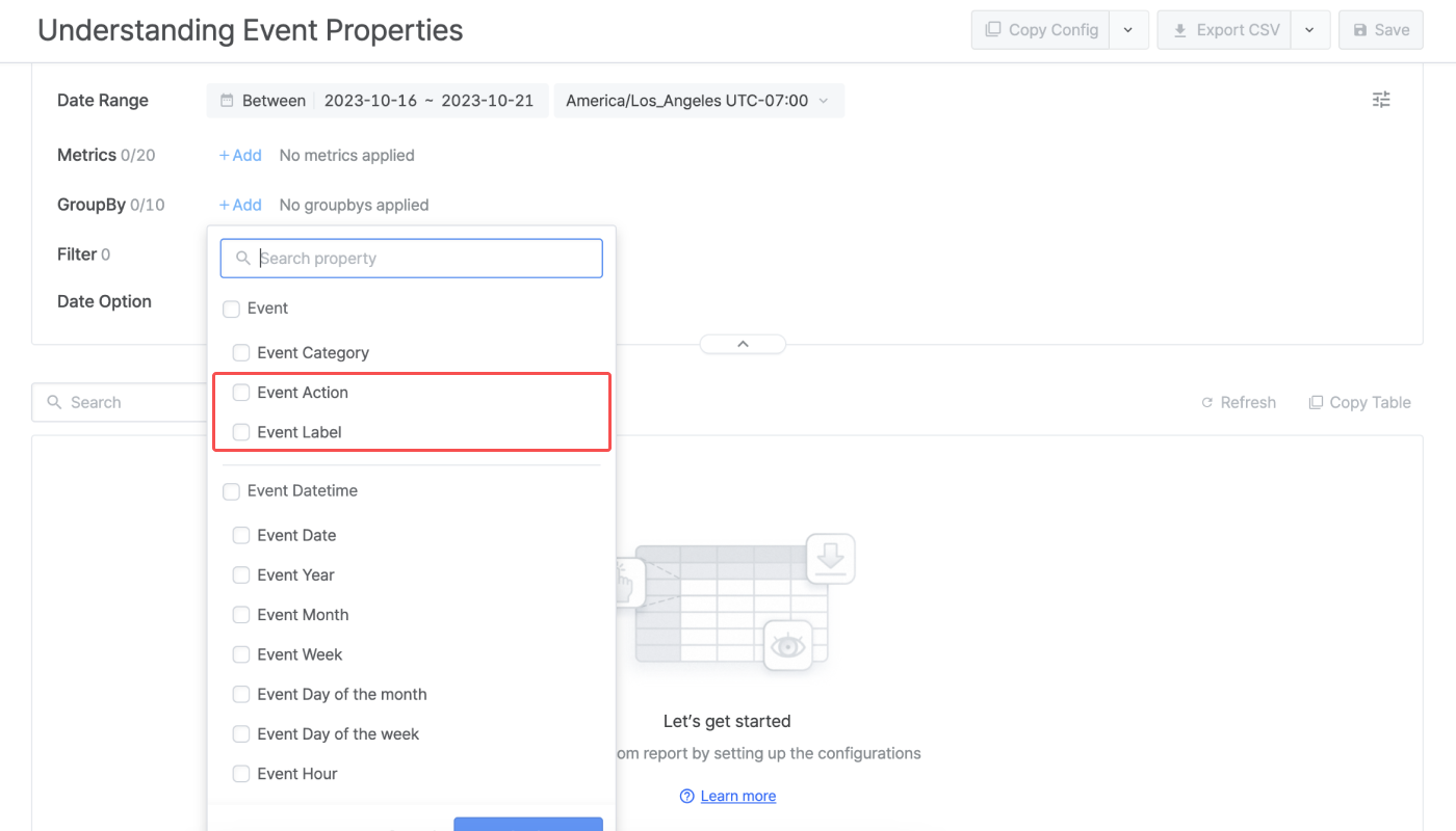 Event Properties | Airbridge Help Center