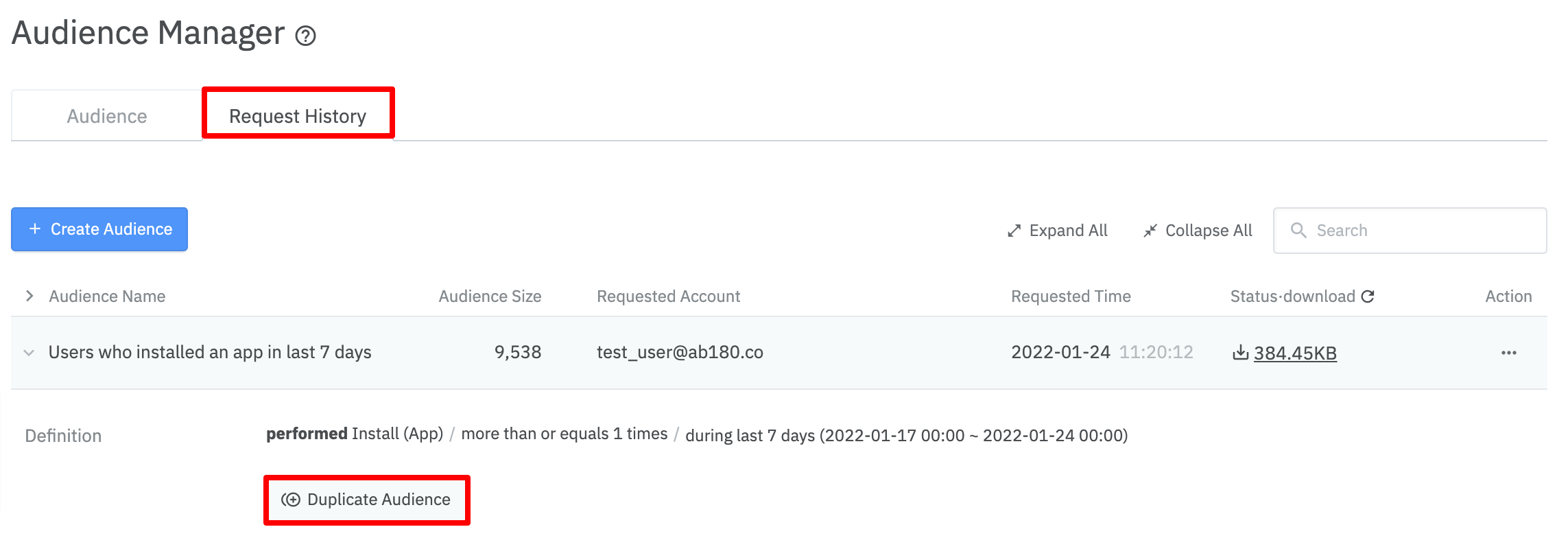 Audience Manager | Airbridge Help Center