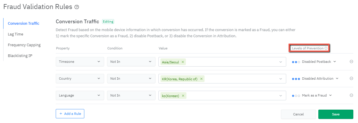 Fraud Validation Rules | Airbridge Help Center