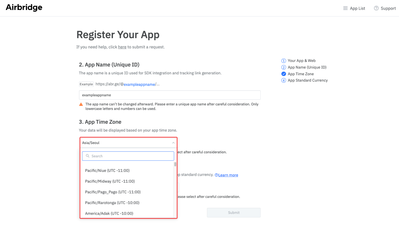 Register Your App | Airbridge Help Center