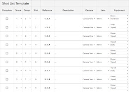Shot List Template Free FREE PRINTABLE TEMPLATES