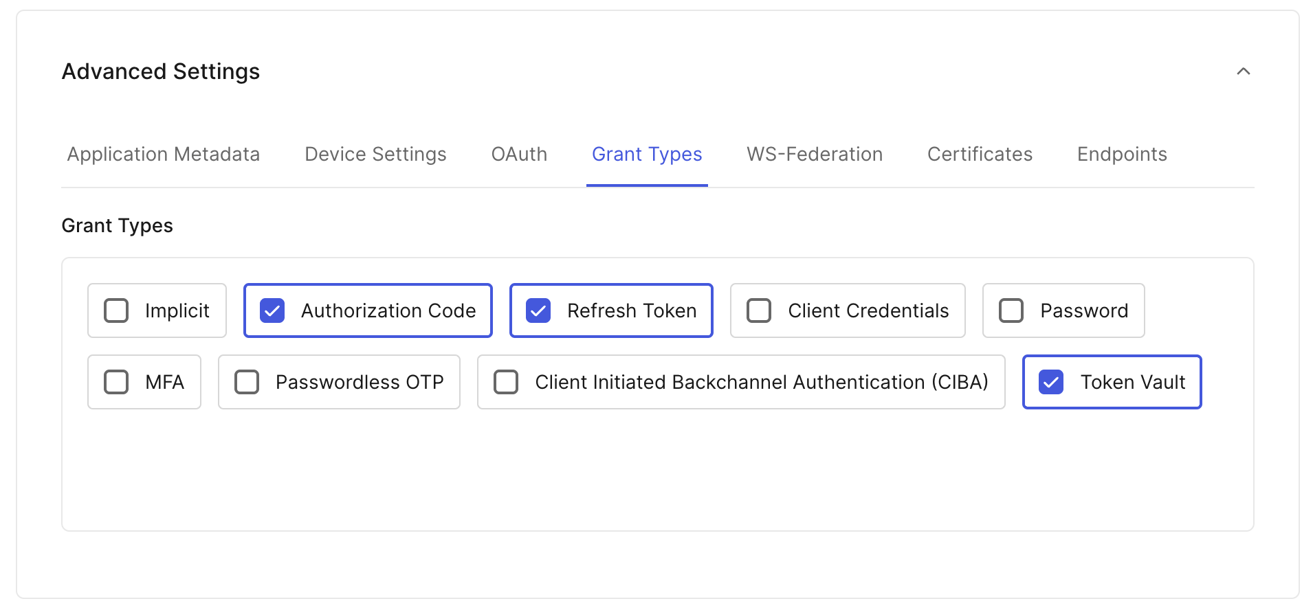 Configure Refresh Token Exchange with Token Vault