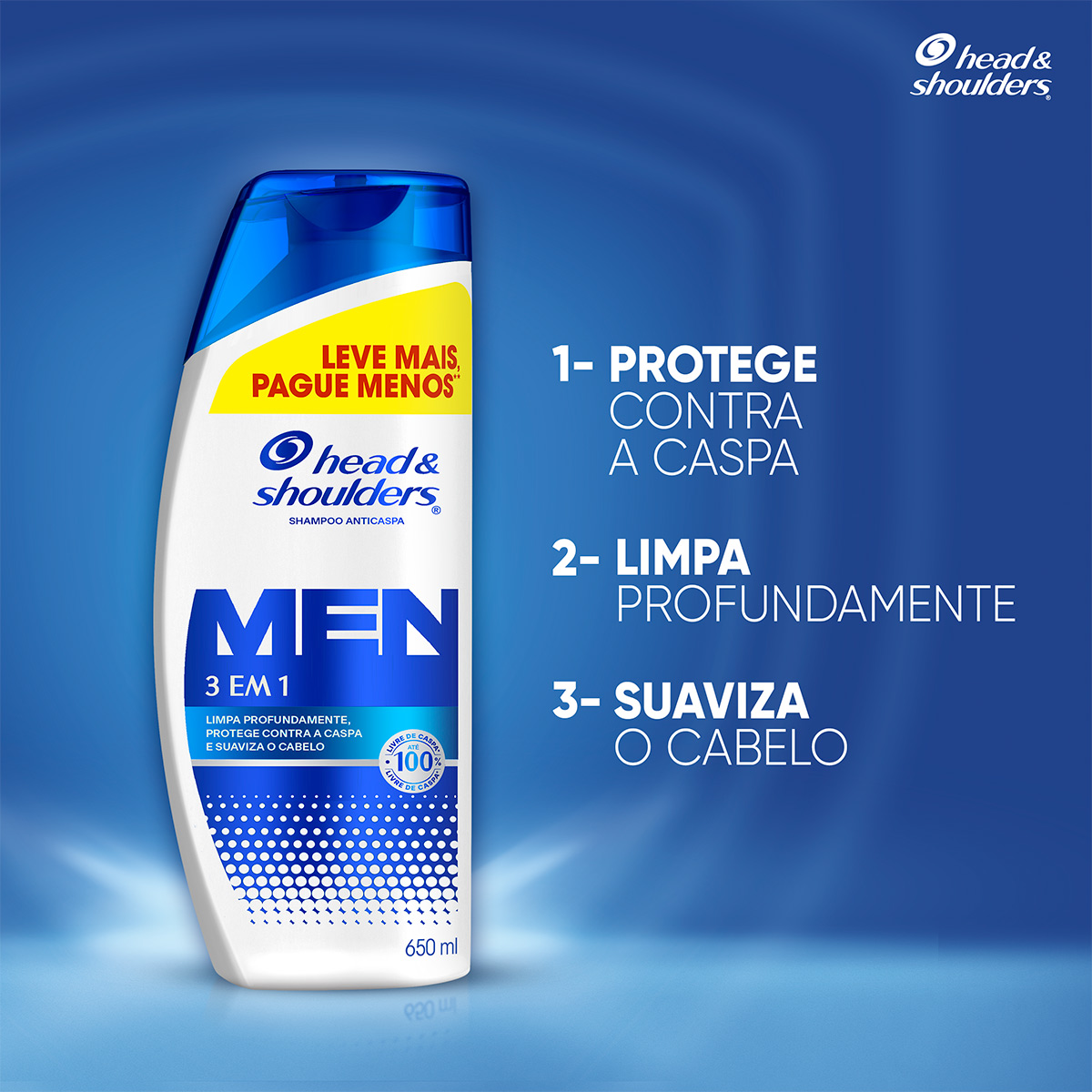 Shampoo Cabeca E Ombros Para Homens