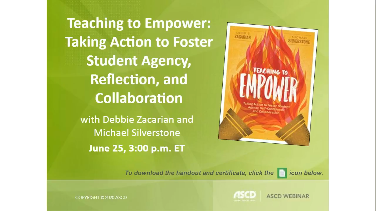 Teaching to Empower: Taking Action to Foster Student Agency, Reflection ...